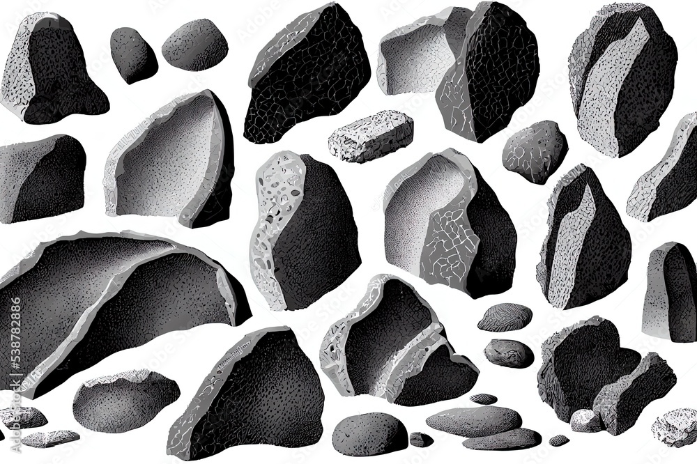 Ilustração do Stock: Desert rock 2d set, cartoon stone canyon arc ...