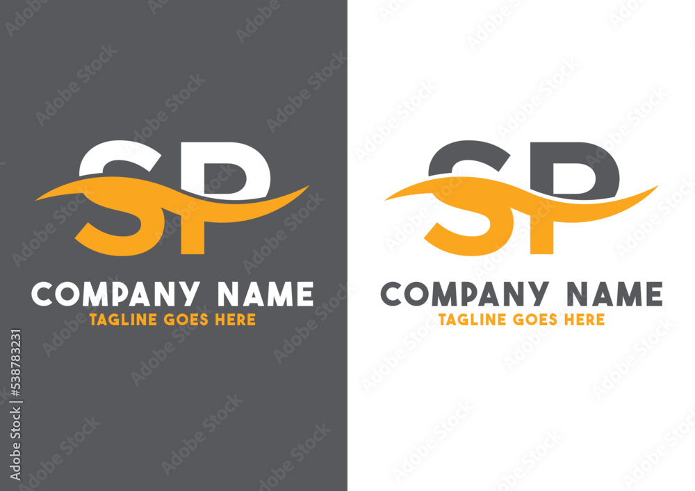 Letter SP logo design vector template, SP logo Stock Vector | Adobe Stock