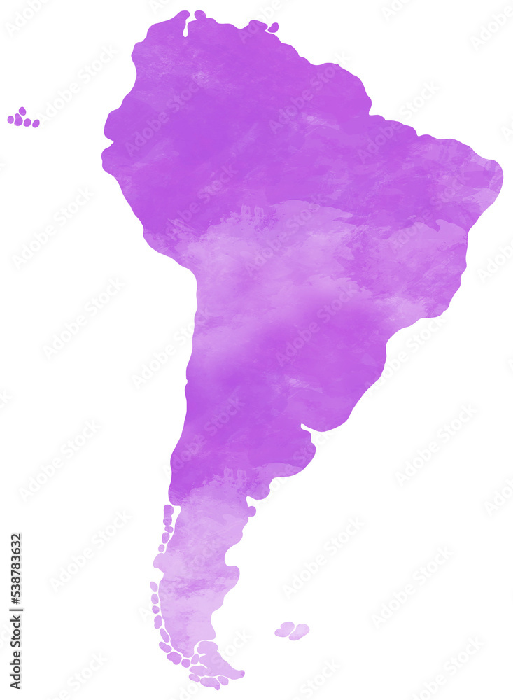 Poster doodle freehand drawing of south america map. – Muurposter ...