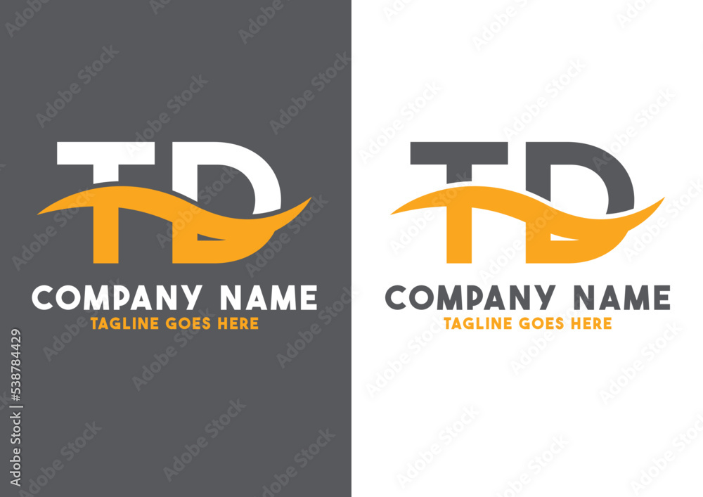 Letter TD logo design vector template, TD logo Stock Vector | Adobe Stock