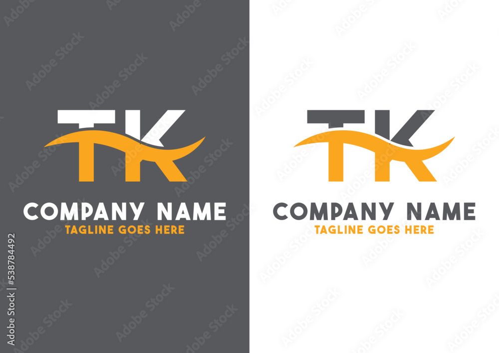 Letter TK logo design vector template, TK logo Stock Vector | Adobe Stock