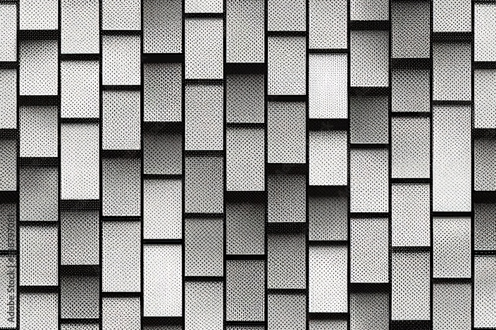 Seamless black and white square grid pattern for background Stock ...