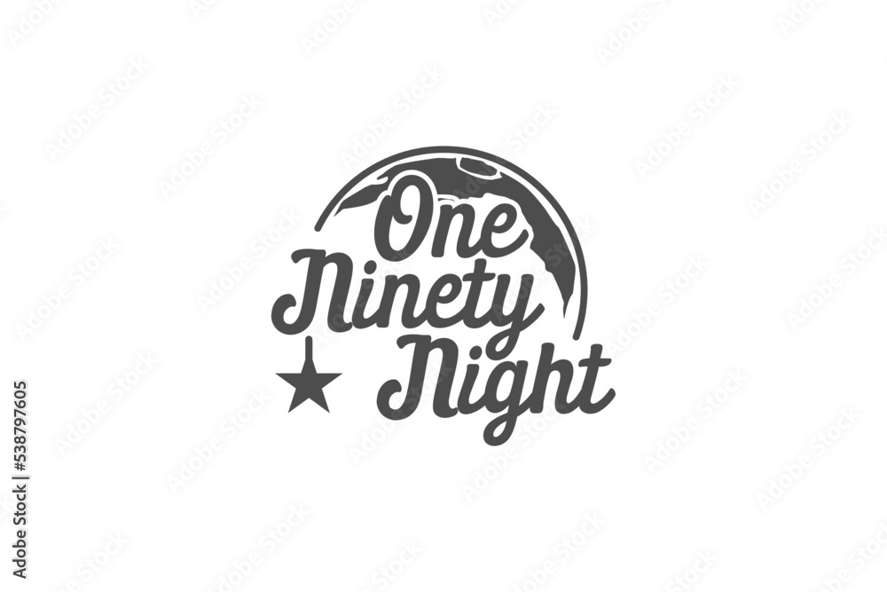 Night moon logo design with star icon symbol Stock Vector | Adobe Stock