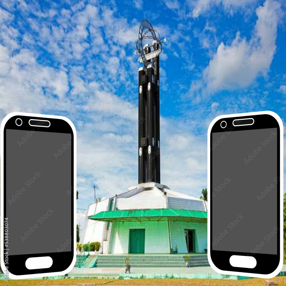 Borderless smartphone mockup of vertical blank screen borderless design ...