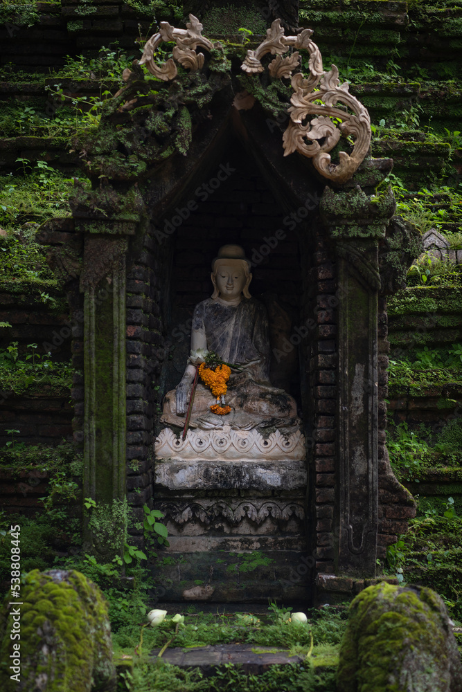 Ancient pagoda of Wat Palad or Wat Pha Lat temple the secret hidden ...