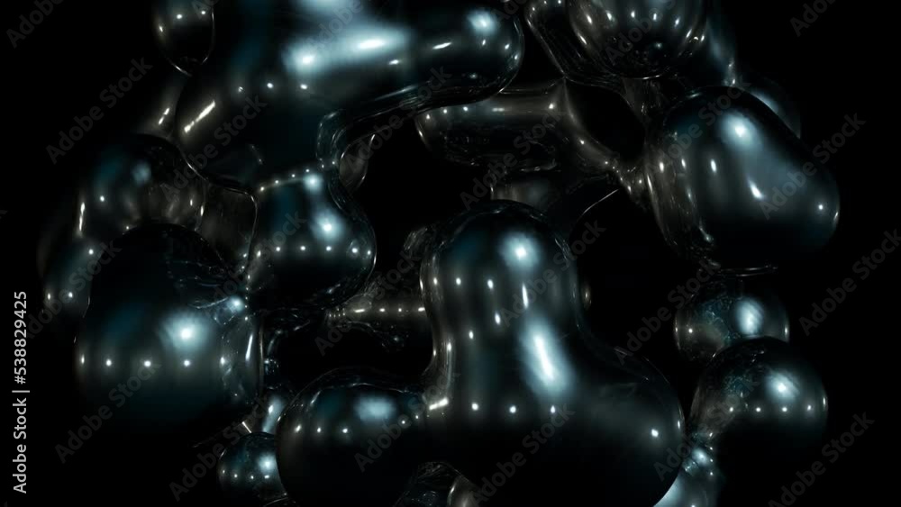 Abstract artistic surreal object based on metabolic spheres in the ...