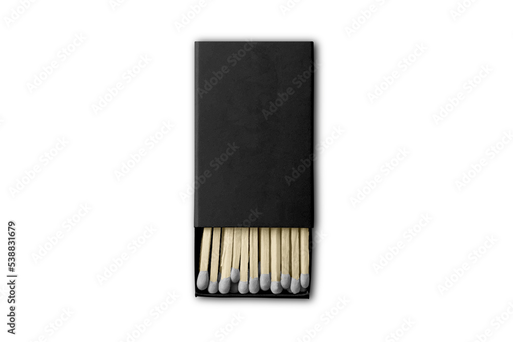 Blank black open matchbook mockup template isolated on white background ... Blank black open matchbook mockup template isolated on white background ...