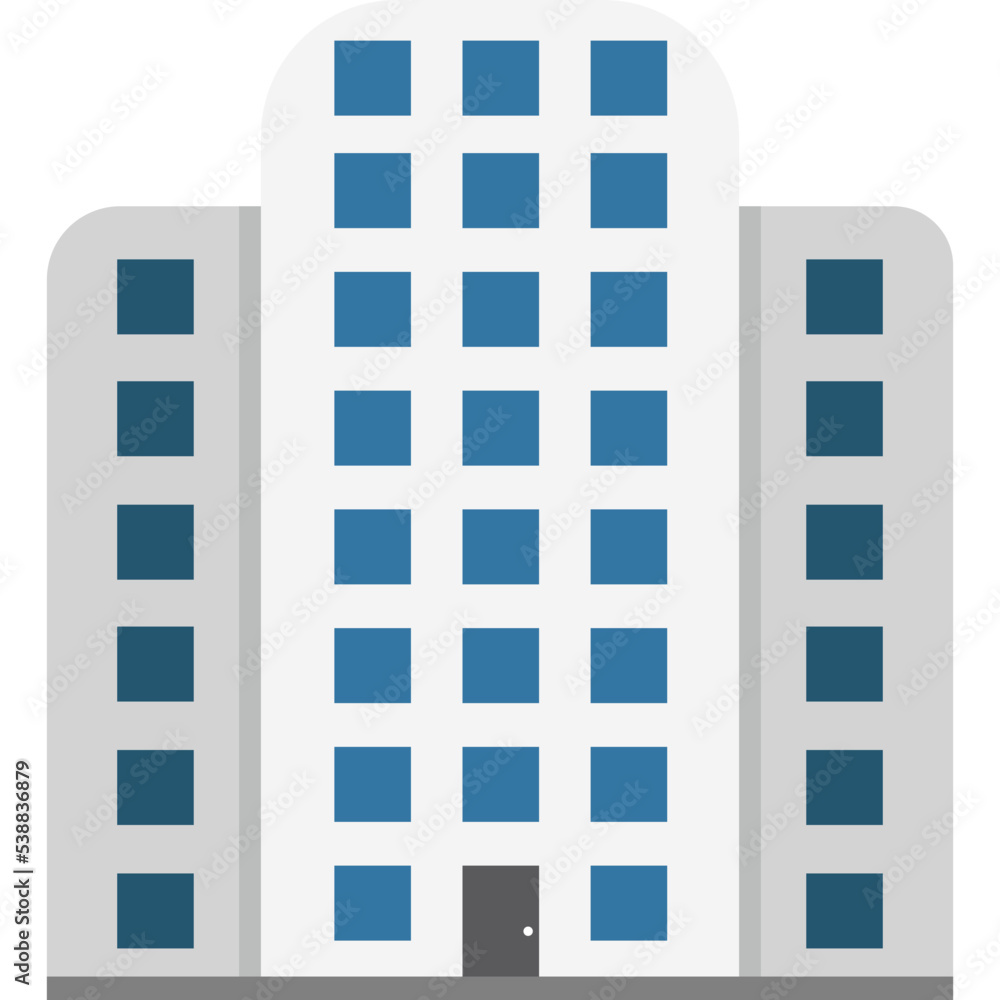Building Isolated Color Vector icons, This Market and Economics Vector ...