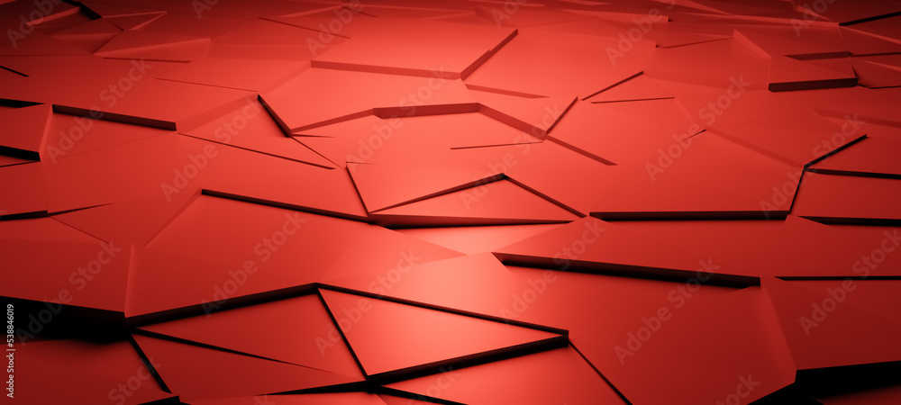 Red polygons background, polygonal low poly abstract wallpaper with ...