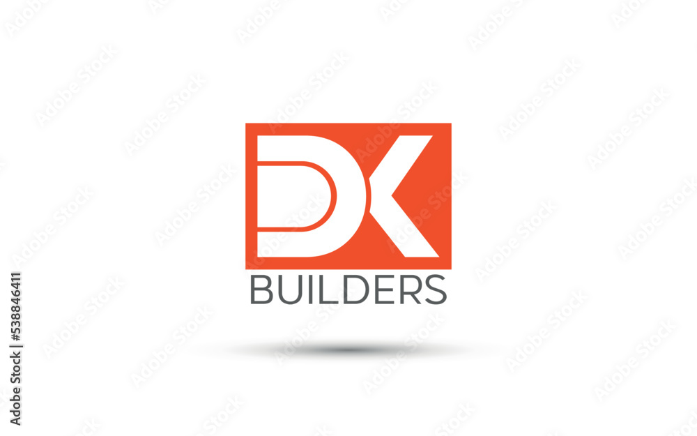 Building logo design, letter DK logo Stock Vector | Adobe Stock