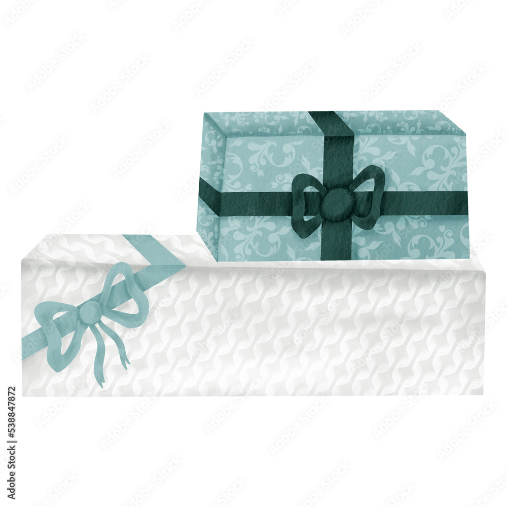 Gift boxes. Clipart element for design. A set of isolated illustrations ...