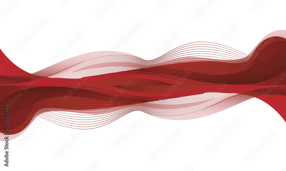 Red curve abstract wave concept design background Stock Vector | Adobe ...
