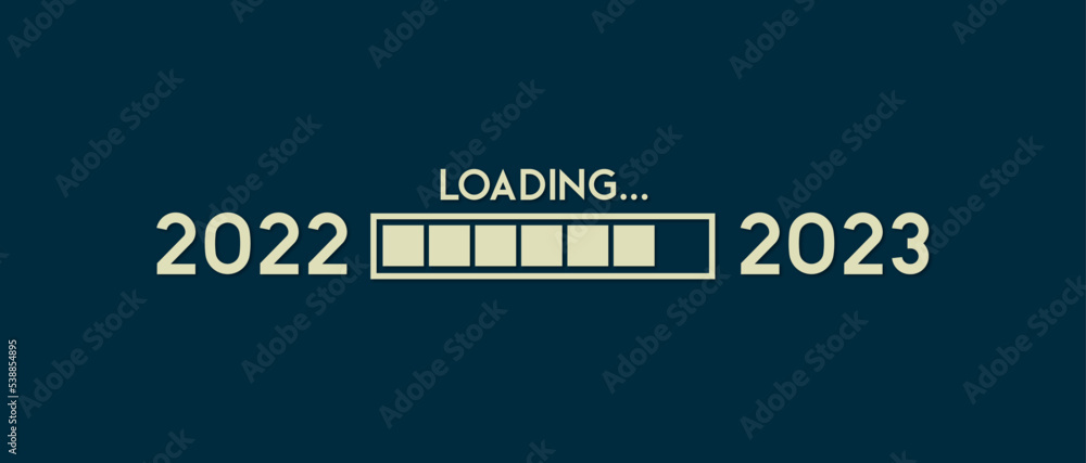 Loading bar for 2023 goal planning business concept, vector ...