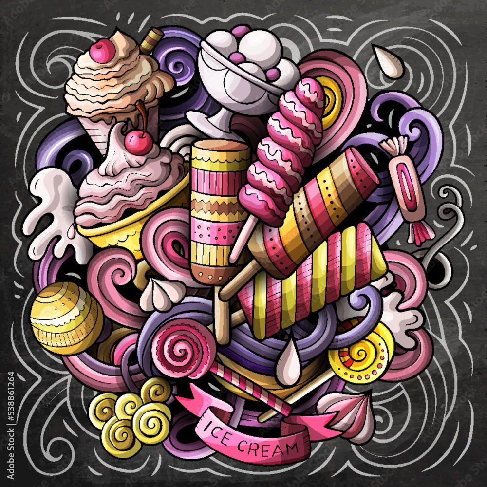 Ice Cream cartoon vector illustration Stock Vector | Adobe Stock