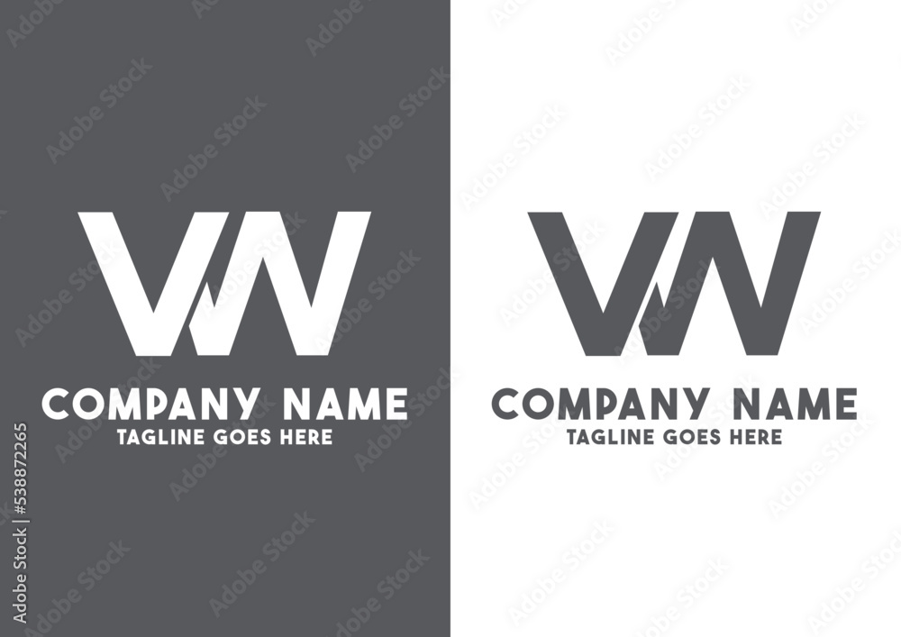 Letter VW logo design vector template, VW logo Stock Vector | Adobe Stock