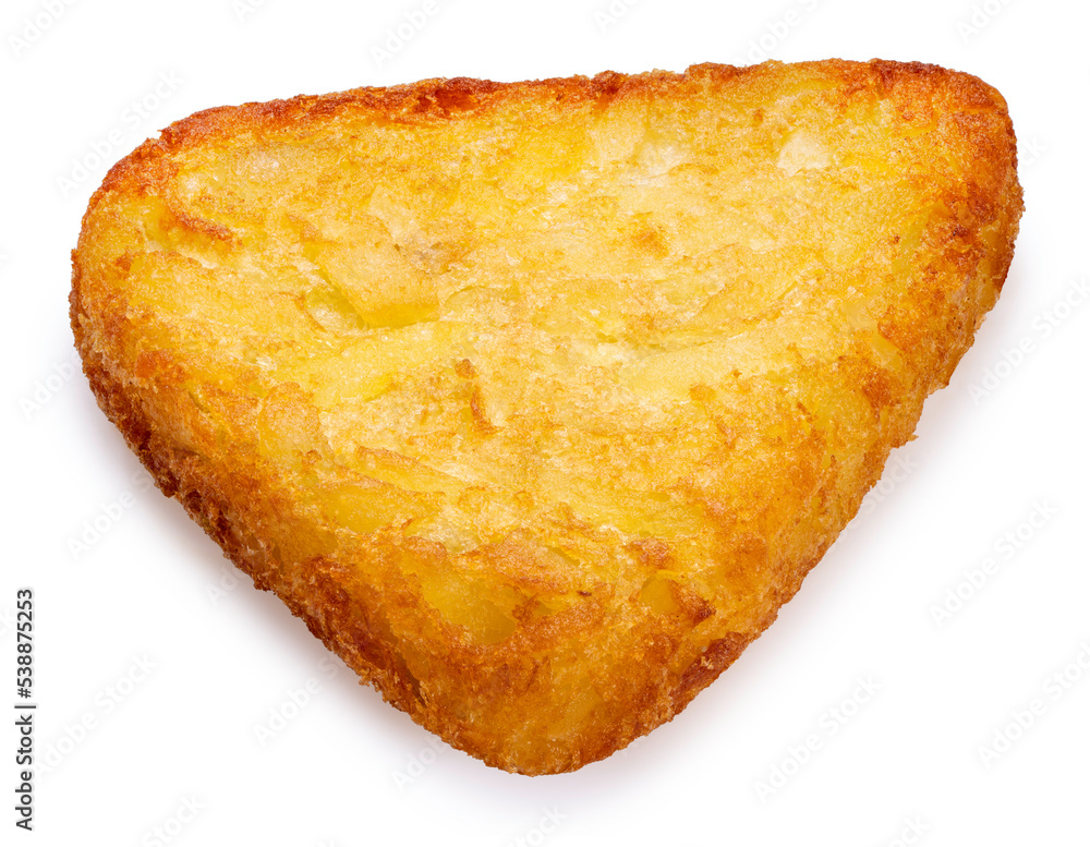 Crispy Hash Browns isolated on white background, Crispy Hash Browns on ...