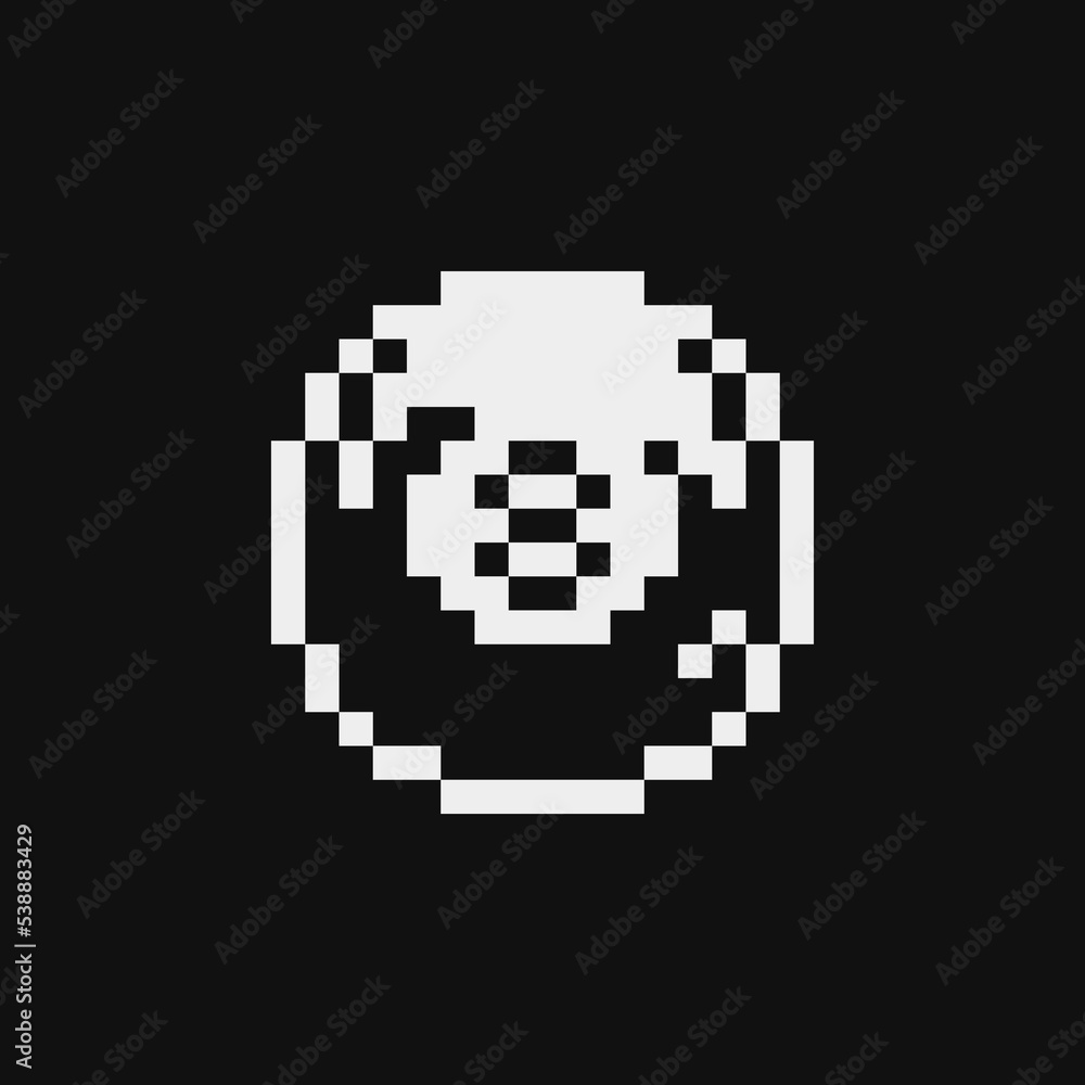 Billiard ball, emoji, isolated vector illustration. Board game ...