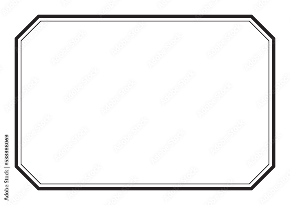 Vector Vintage Style Page Border Stock Vector | Adobe Stock