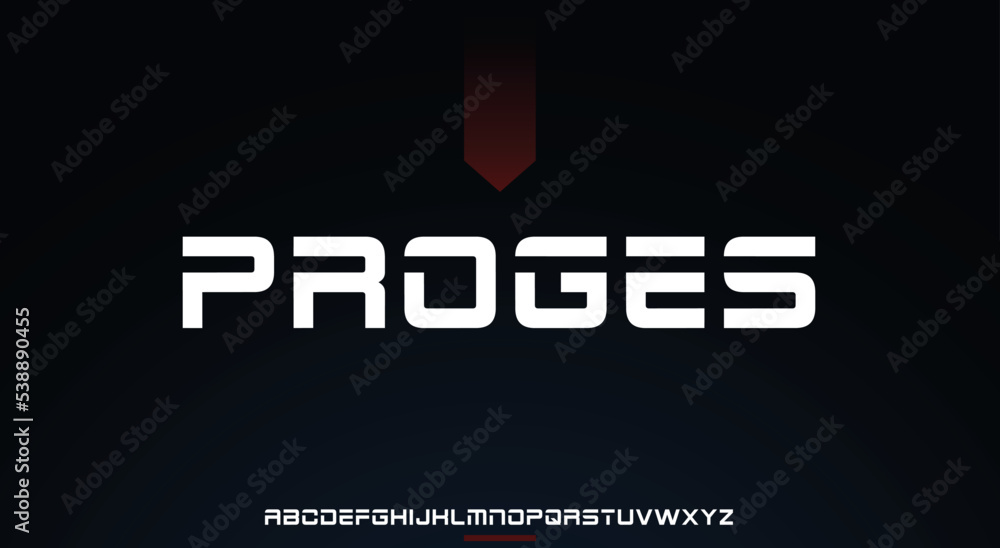 PROGES Minimal urban font. Typography with dot regular and number. minimalist style fonts set ...