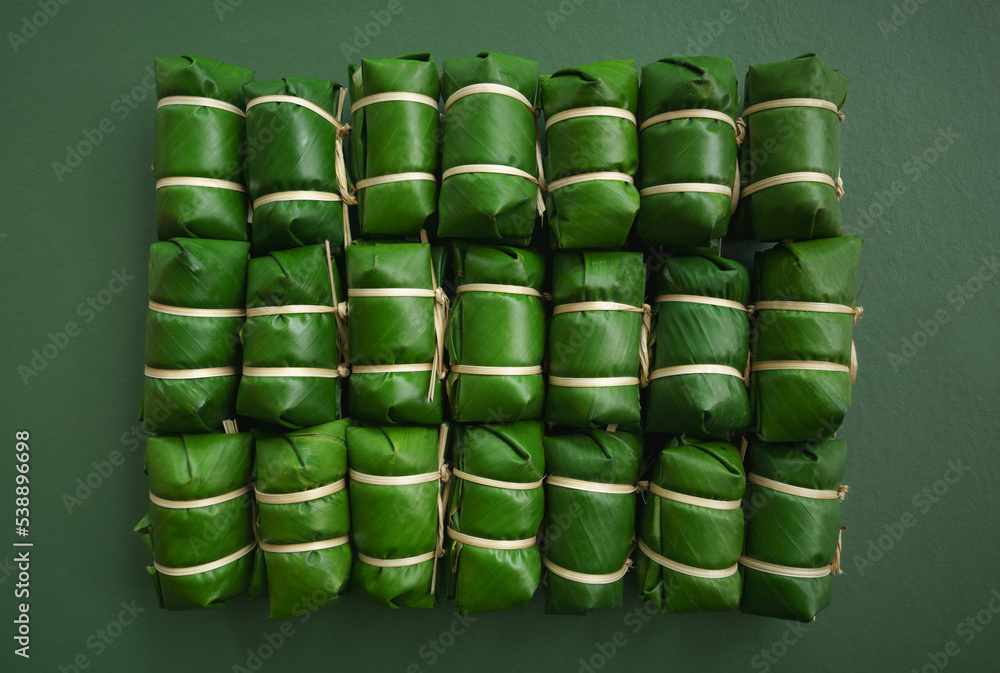 top view thai tradition sweet dessert made with bean coconut milk ...