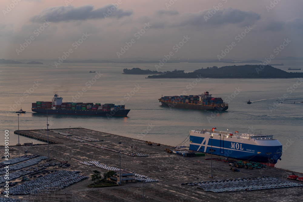 Foto de Singapore - January 2020: The vessel DUGONG ACE Vehicles ...