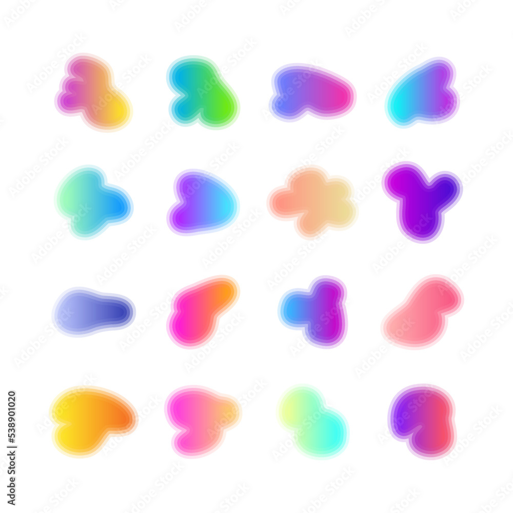 Gradient liquid blob shapes Stock Vector | Adobe Stock