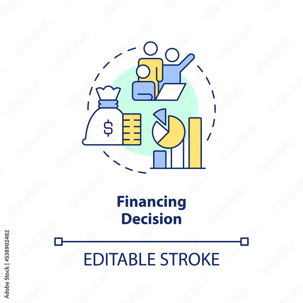 Financing decision concept icon. Capital structure. Type of financial ... Financing decision concept icon. Capital structure. Type of financial ...