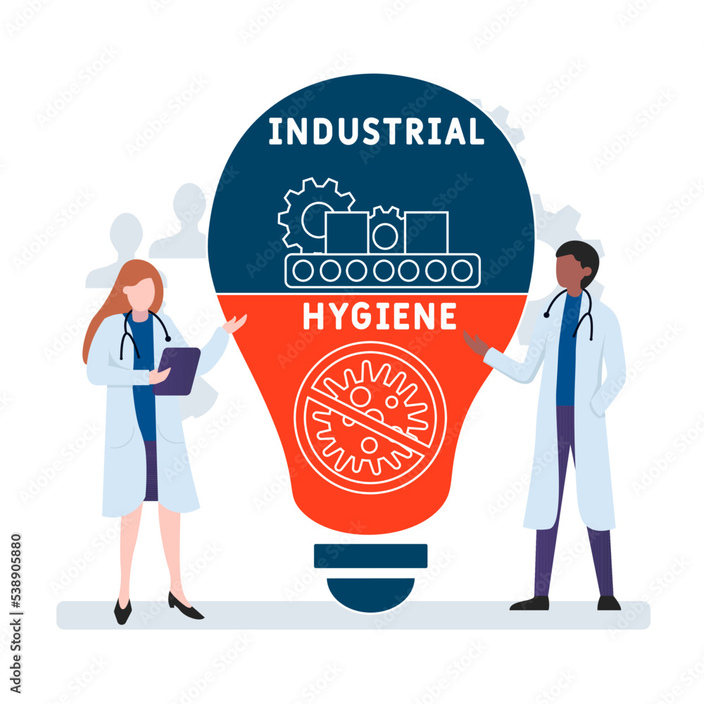 Vecteur Stock IH - Industrial Hygiene acronym. business concept ...