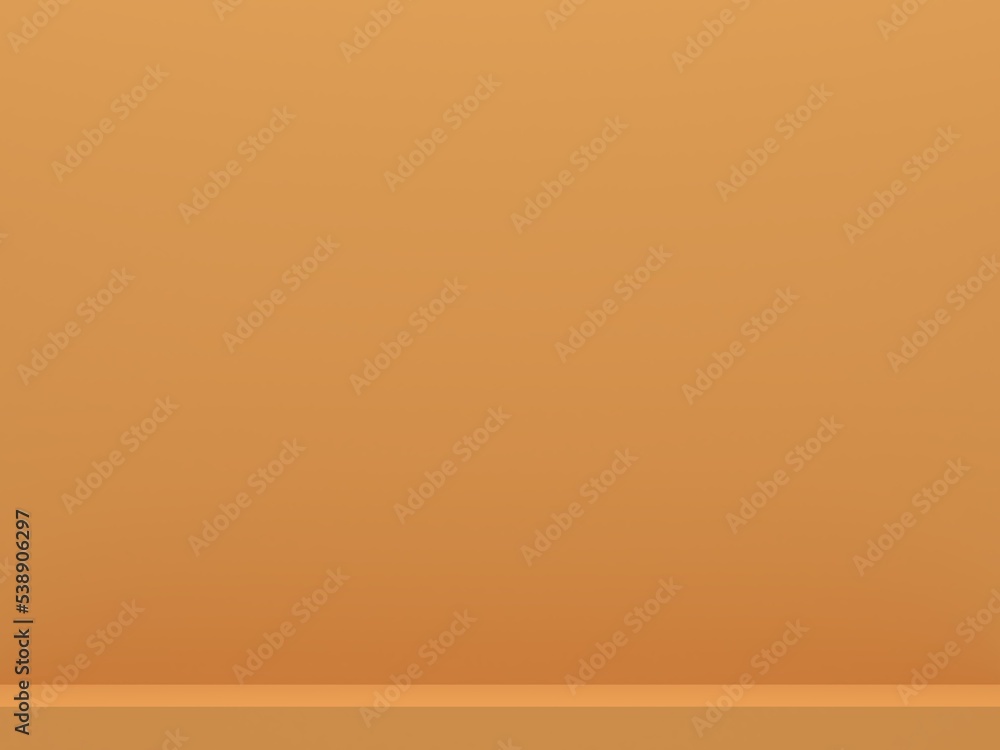 abstract golden apricot background 3d render. empty space room minimal ...