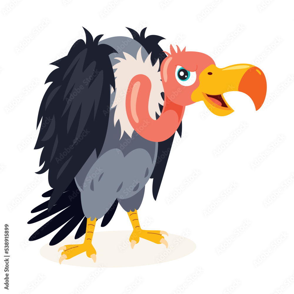 Cartoon Drawing Of A Vulture Stock Vector | Adobe Stock