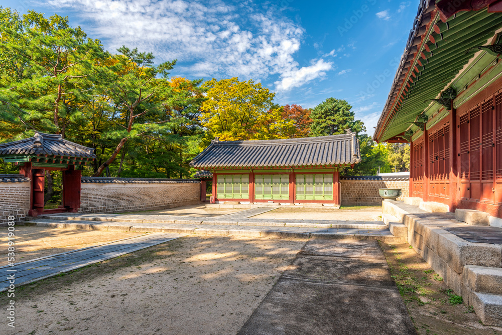 Plakát Jongmyo Confucian shrine of the Korean Joseon Dynasty in Seoul ...