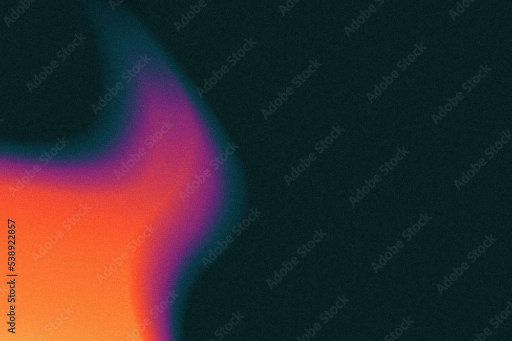 Abstract Gradient With Thermal Heatmap Effect And Grain Texture Futuristic Background Stock