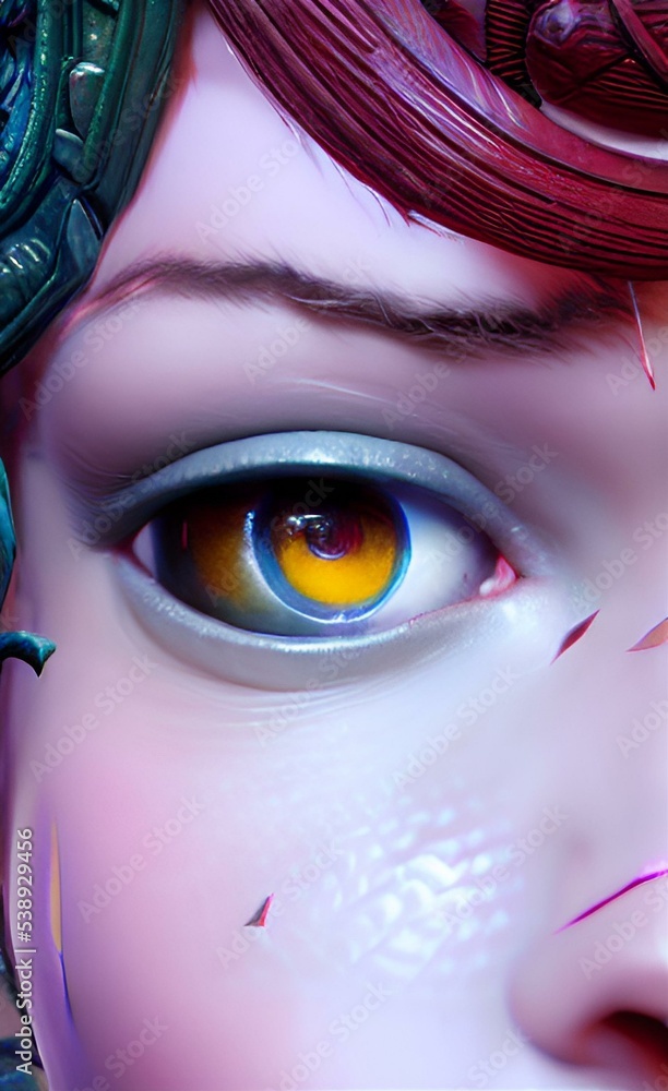 Painted fantasy eye. Stylized pupil. Stock-Illustration | Adobe Stock