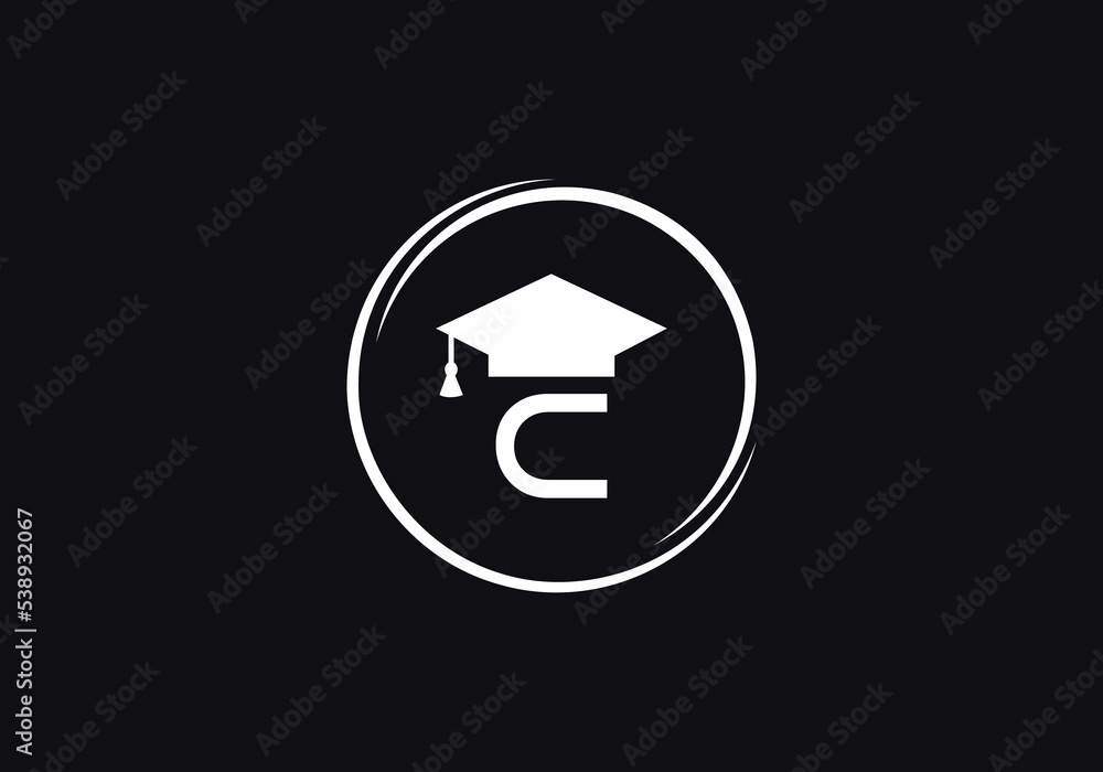 Educational sign and Graduation cap with the letter and alphabets Stock ...