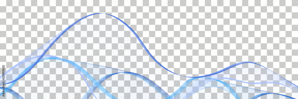 Blue wave swirl swoosh. Sea water waves, undulate dynamic twirl ...