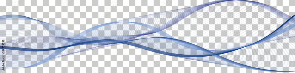 Vetor de Blue wave swirl swoosh. Deep blue sea water, undulate dynamic twisted wavy lines ...