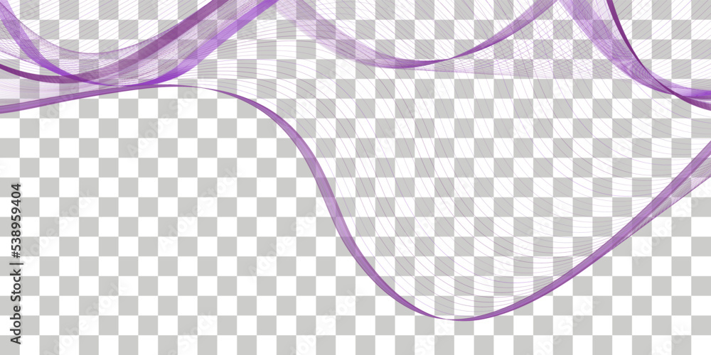 Purple wave swirl swoosh, air wind veil, transparent flowing wavy ...
