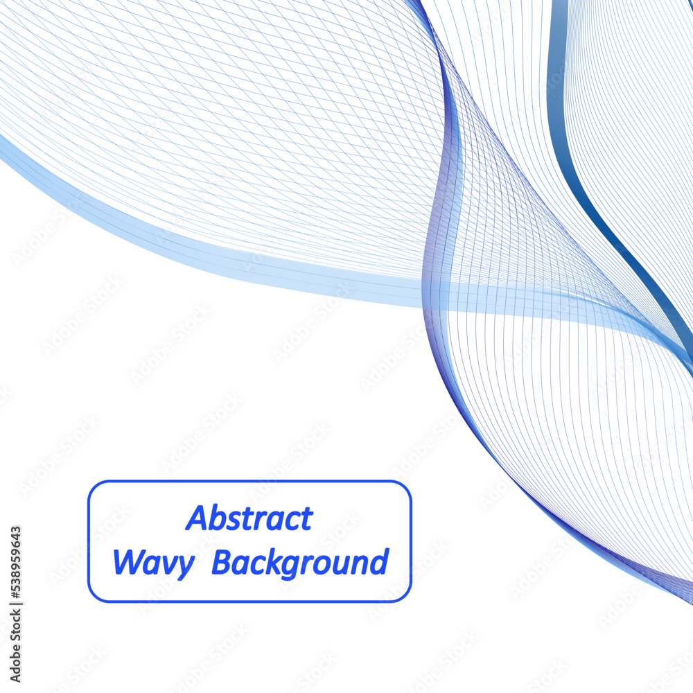 Blue wave swirl swoosh. Undulate dynamic curve lines, wavy background ...