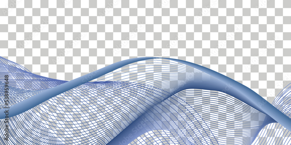 Blue wave swirl swoosh. Deep blue sea water, undulate dynamic twisted wavy lines. Isolated ...