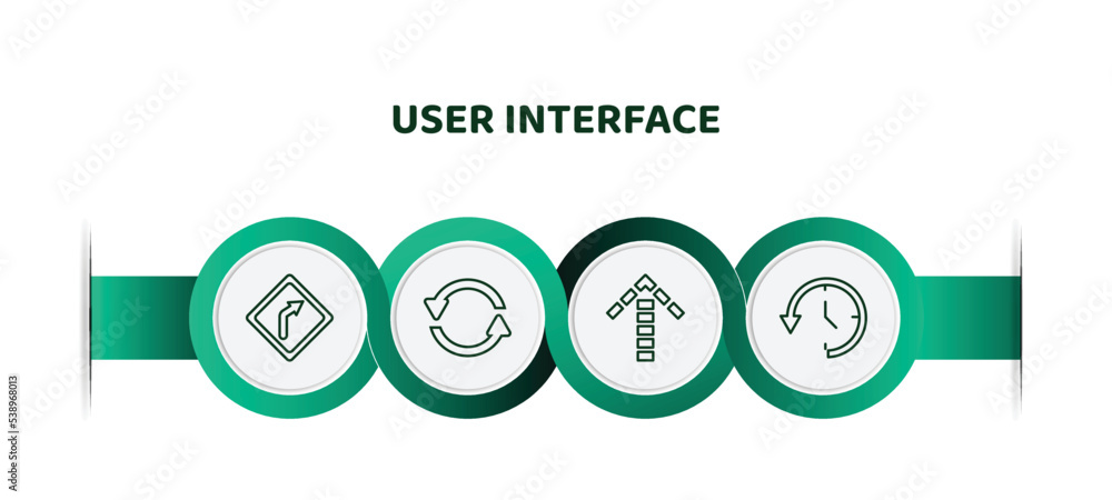 editable thin line icons with infographic template. infographic for user interface concept ...