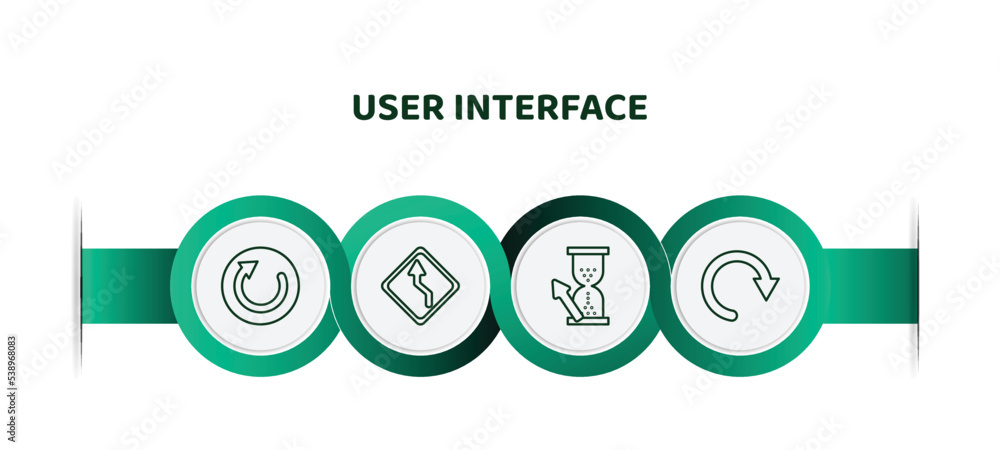 editable thin line icons with infographic template. infographic for user interface concept ...