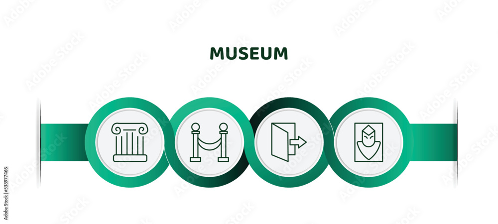 editable thin line icons with infographic template. infographic for ...