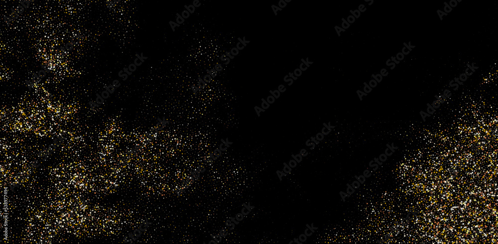 Vector golden smoke background. Gold particles . Glittering gold dust ...