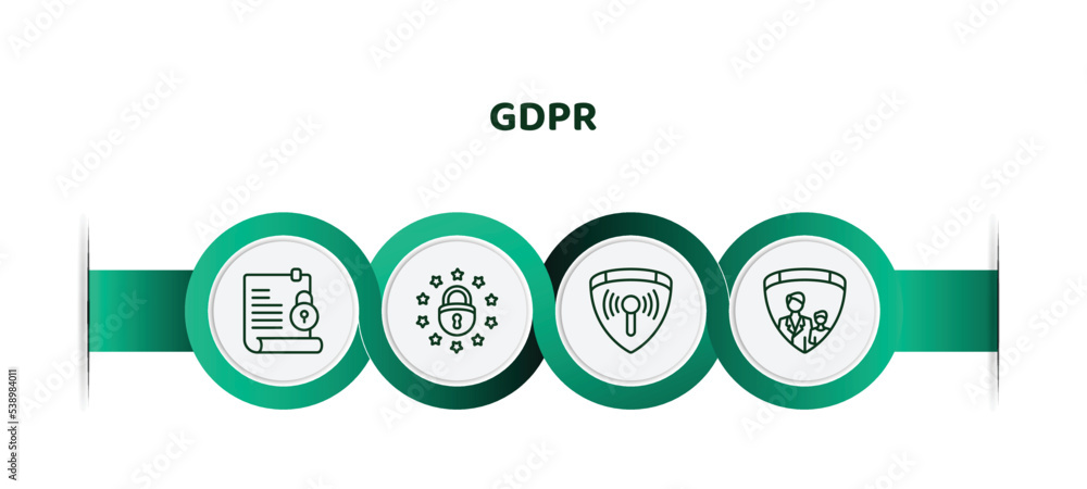 editable thin line icons with infographic template. infographic for ...