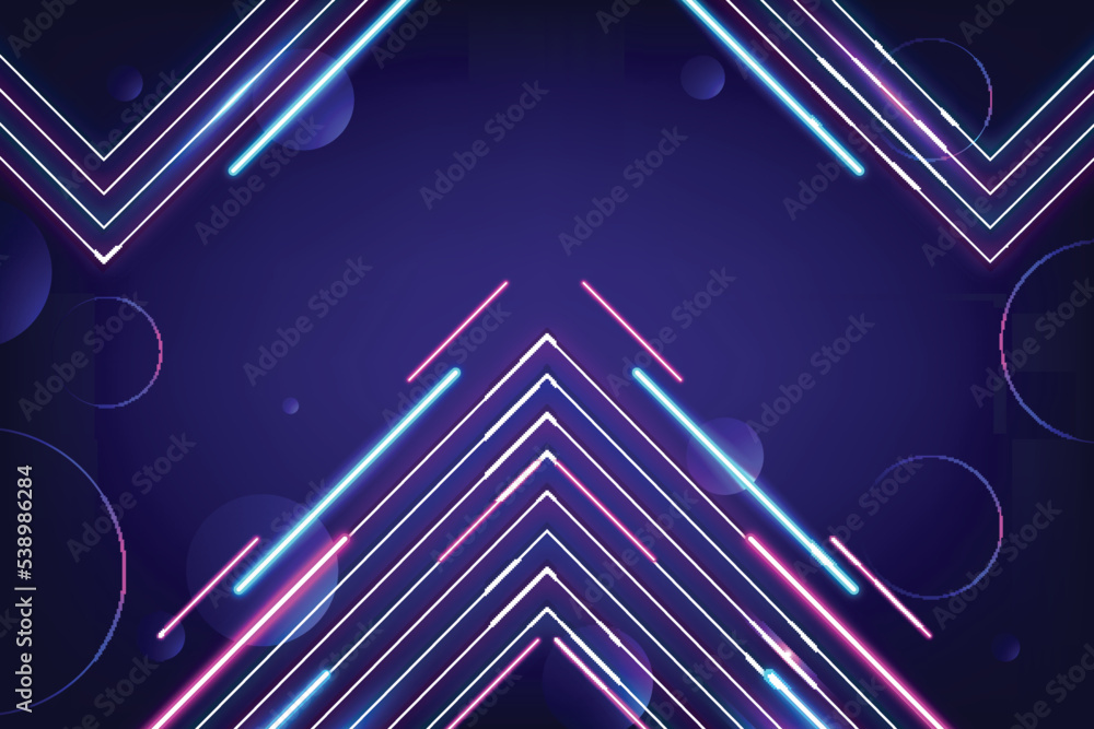 realistic neon lights lines background vector design Stock Vector ...