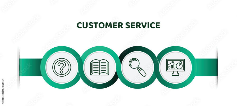 editable thin line icons with infographic template. infographic for ...