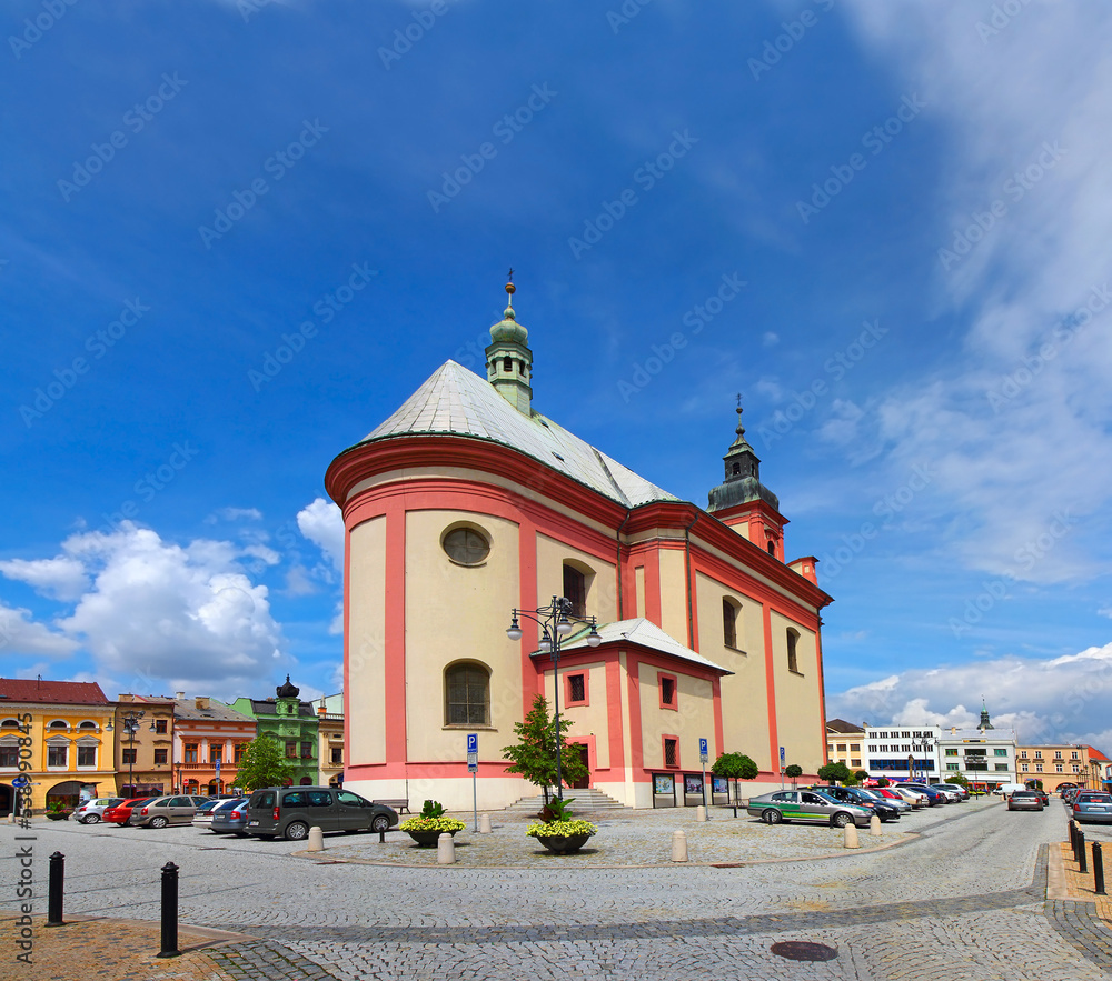 Fotografia do Stock: Hranice - town in Czech Republic, Masaryk Square ...