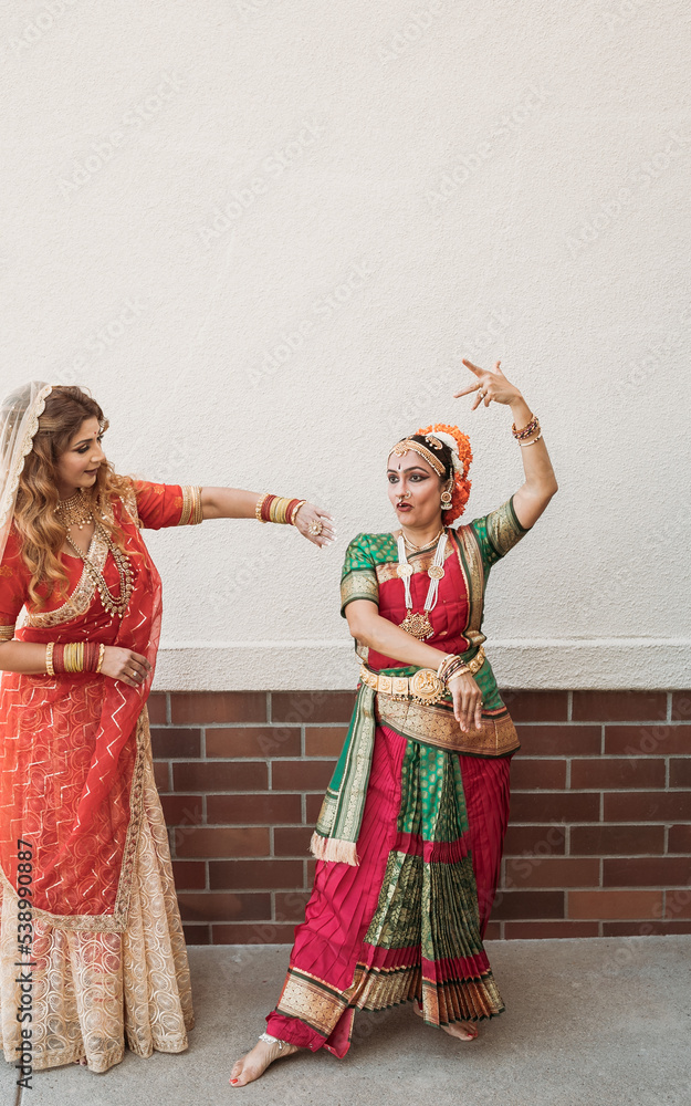 Two Indian dancers talking and sharing stories Stock Photo | Adobe Stock