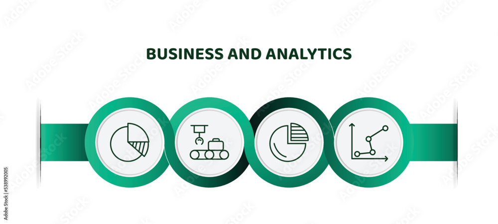 editable thin line icons with infographic template. infographic for business and analytics ...