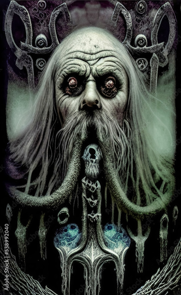 Surreal mythological portrait illustration. This image was produced ...